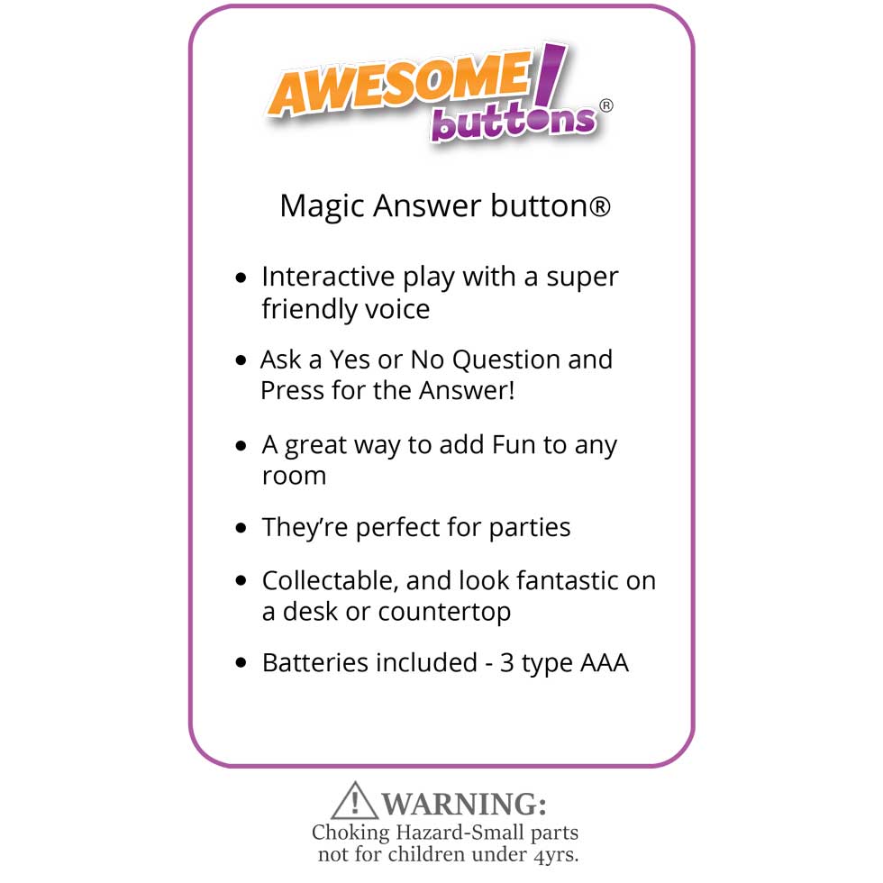 Magic Answer button Fortune Telling Novelty Toy FUN! The Answers You ...